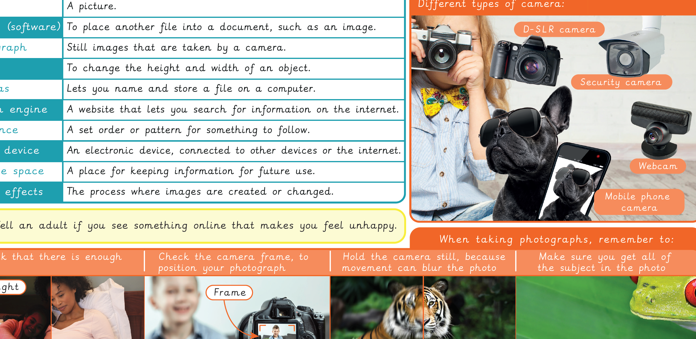 Knowledge organiser: Computing - Y1 Digital imagery - Kapow Primary