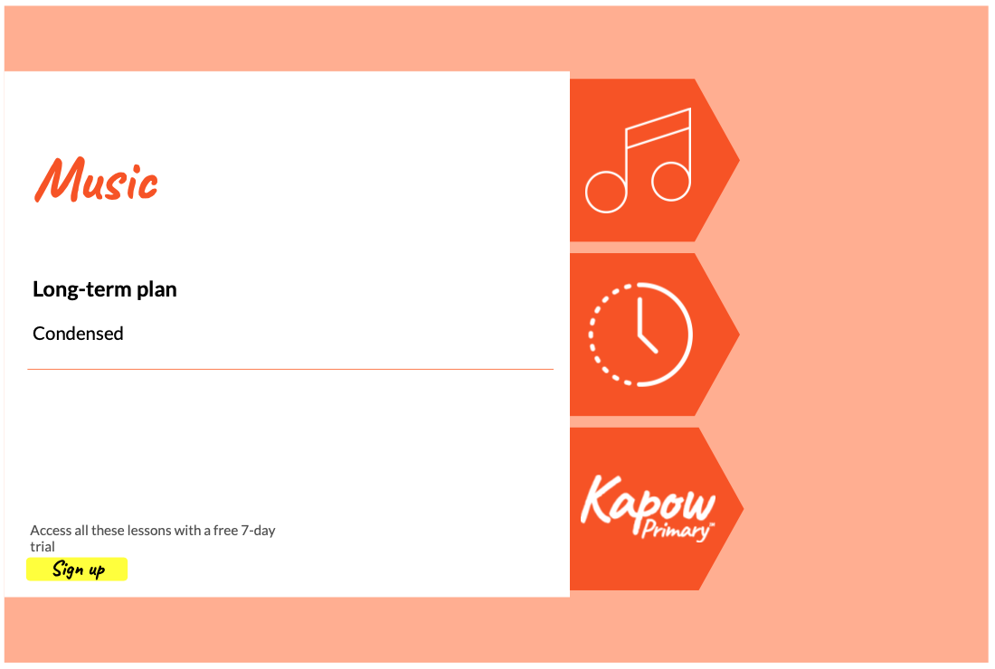 Music Long-Term Plan: Condensed Curriculum - Kapow Primary